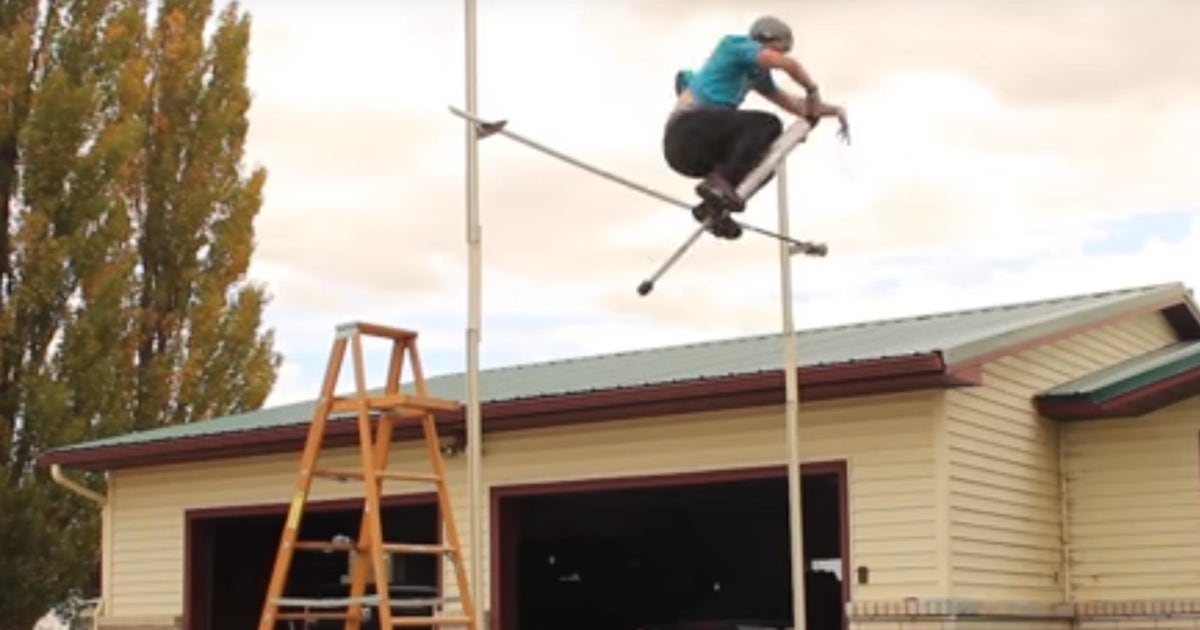 Watch A Guy Set A World Record For The Highest Jump On A Pogo Stick Fox Sports